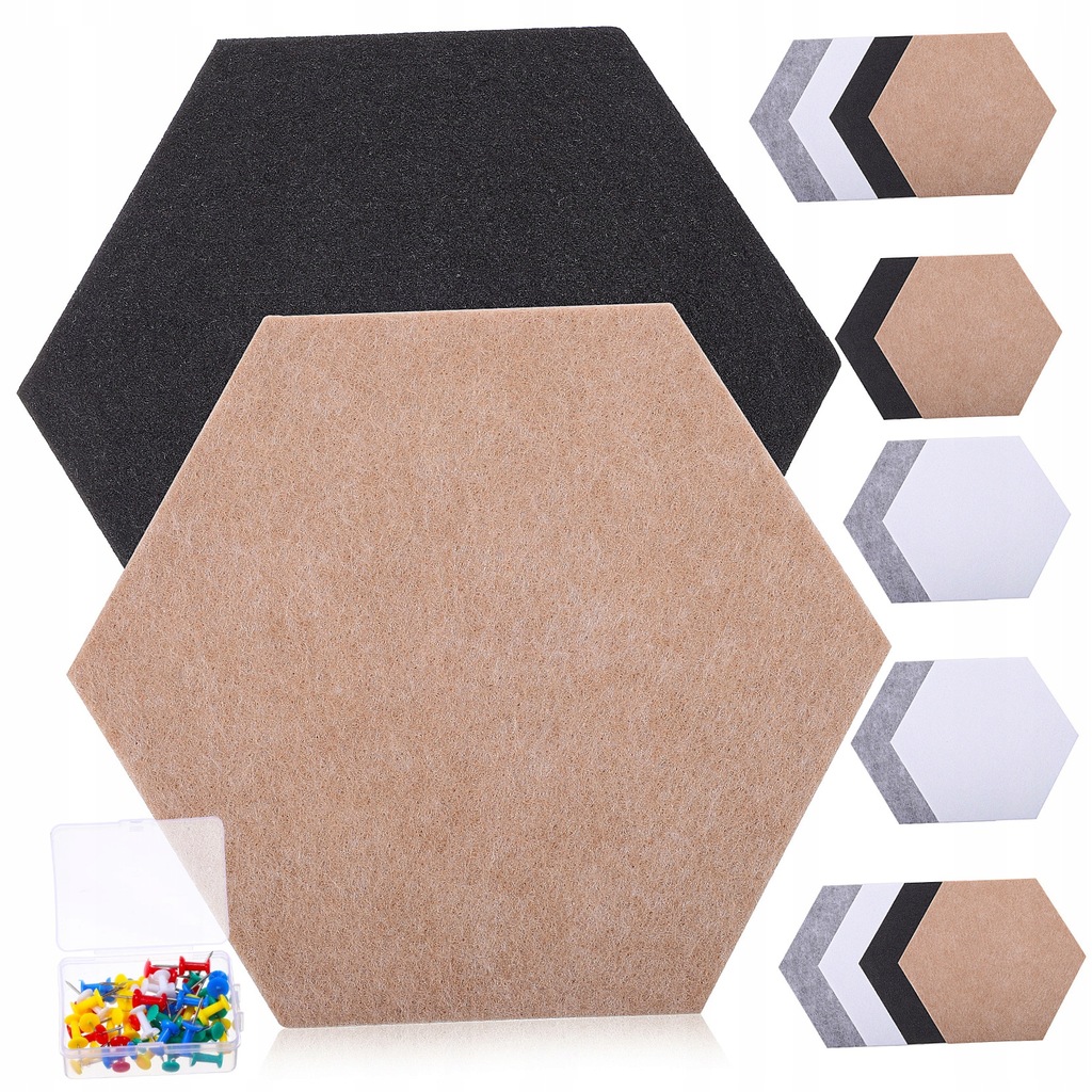 Hexagon Bulletin Board Colored Felt Note - 14430068621 - oficjalne ...