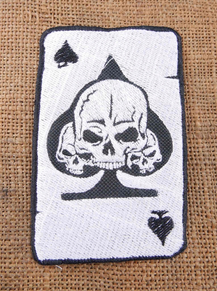 Karta As Pik Czaszki Czachy Naszywka Haftowana Pat - 11993976394 ...