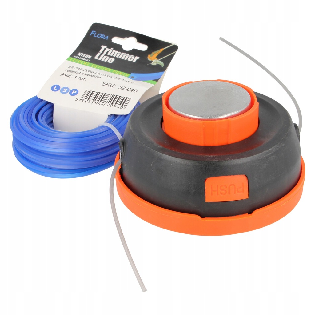 GŁOWICA ŻYŁKOWA KOSY + ŻYŁKA WZMACNIANA DO NAC DEMON - 13592555726 - oficjalne archiwum Allegro