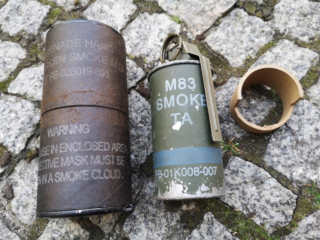 GRANAT DYMNY M83 SMOKE TA WHITE BIAŁY US ARMY USMC - 12284648099 ...