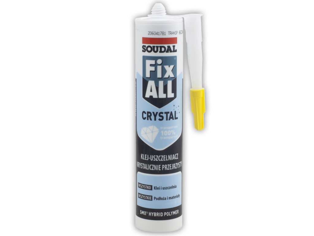 SOUDAL KLEJ USZCZELNIACZ FIXALL CRSYTAL 290ml - 6327075376 - oficjalne archiwum Allegro