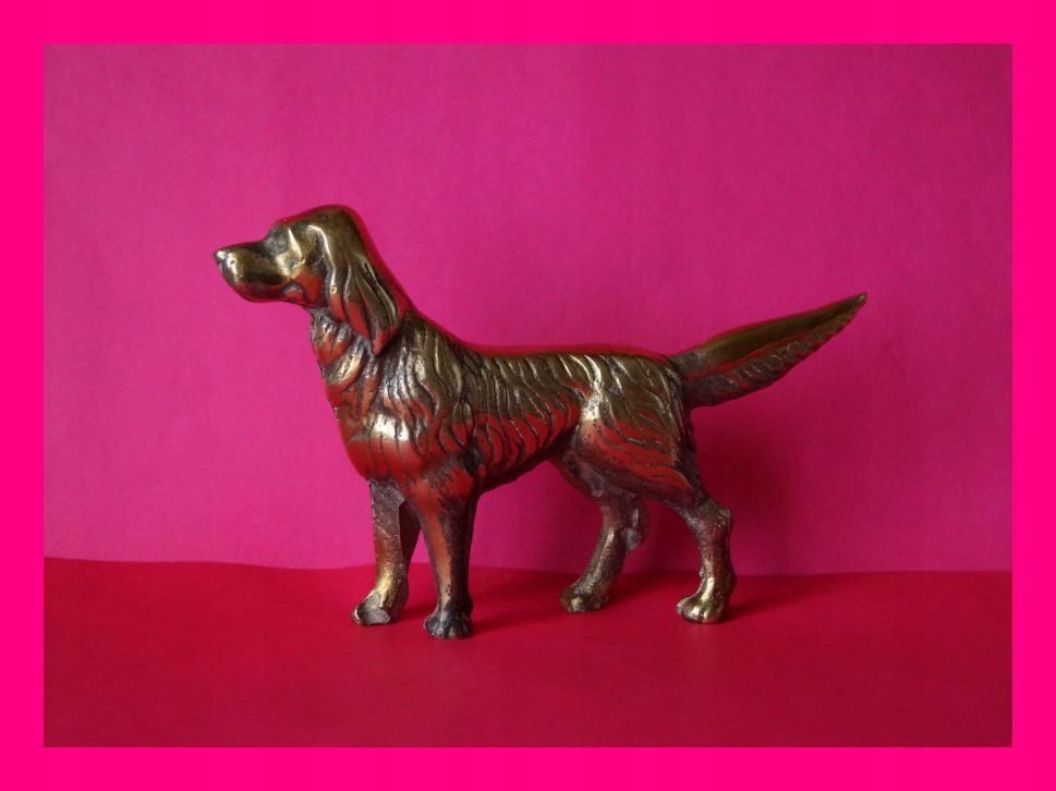 SETER -------- Pies myśliwski ---- Figurka mosiądz - 13827396033 ...