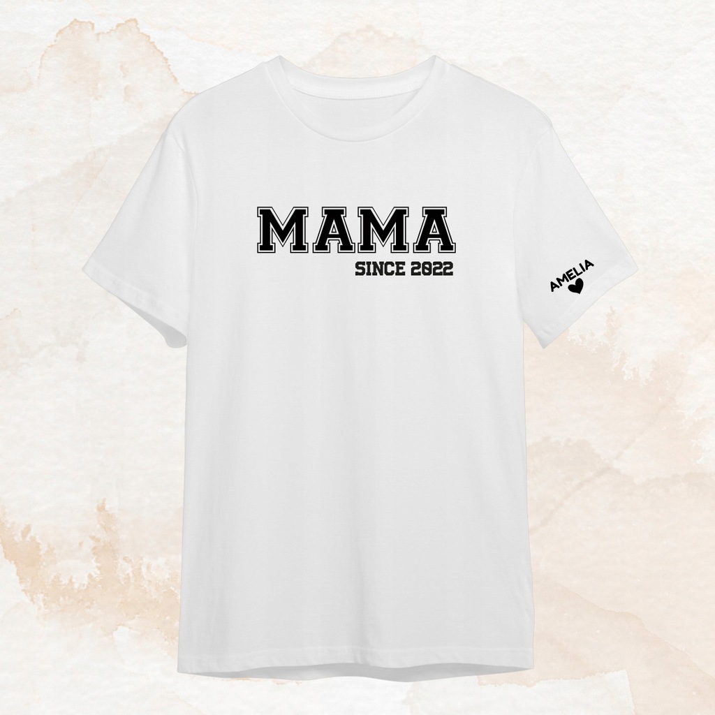 Koszulka "MAMA" z imionami dzieci biała - 12818511454 - oficjalne ...