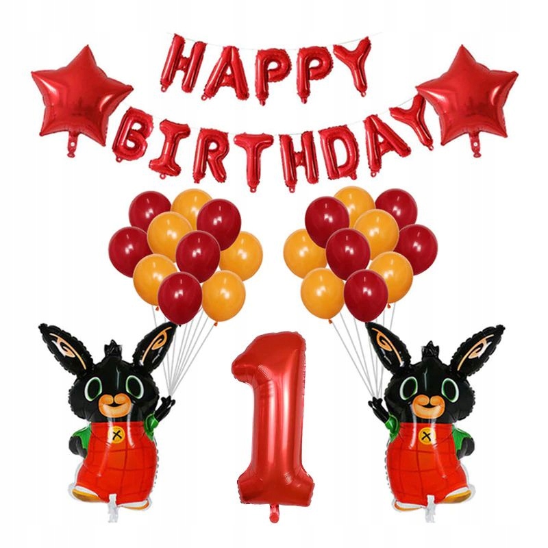 URODZINOWE BALONY ZESTAW BING URODZINY 6 LAT - 11670820506 - oficjalne ...