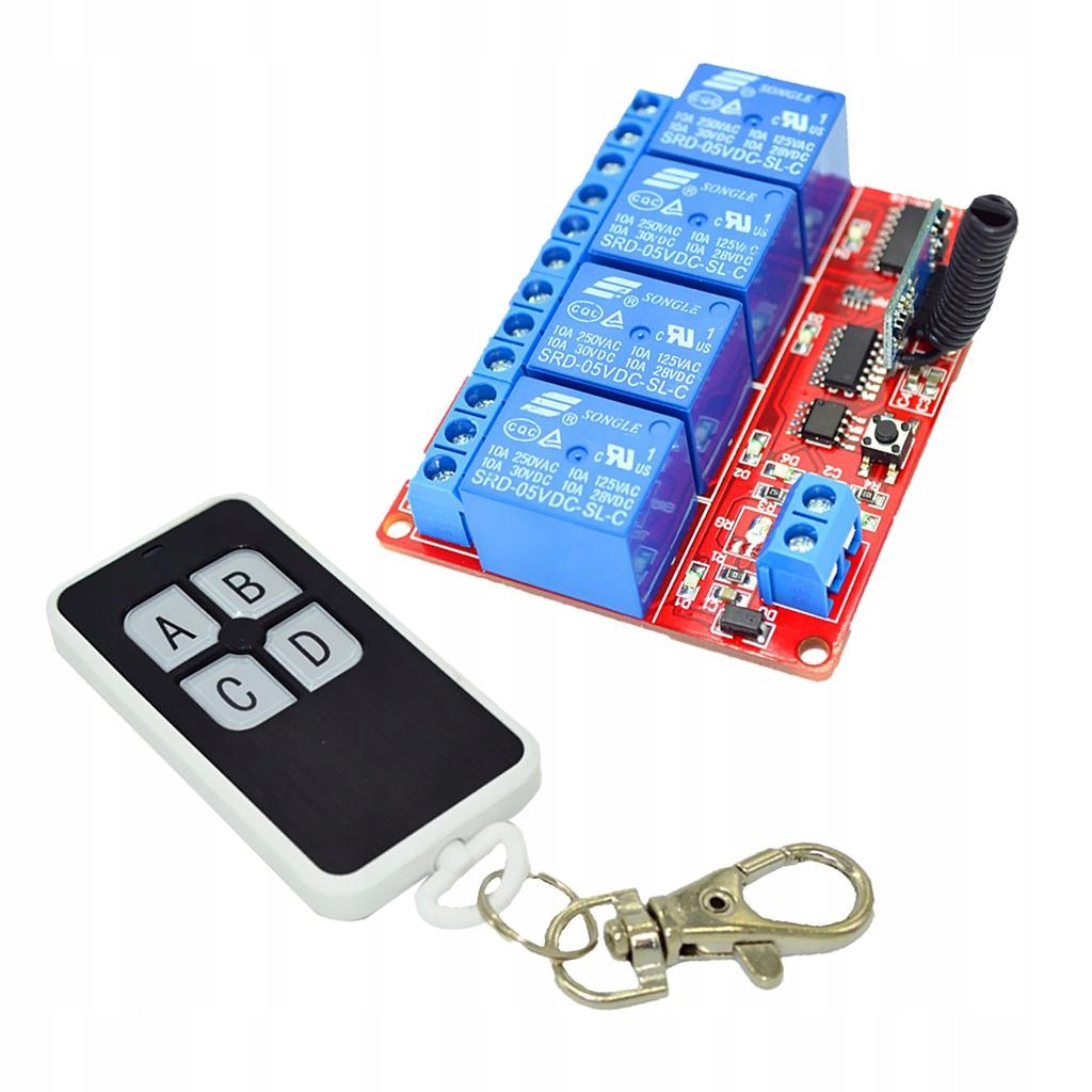 Multifunctional 4 Channel 5V Relay Control Module Board w/ Remote ...
