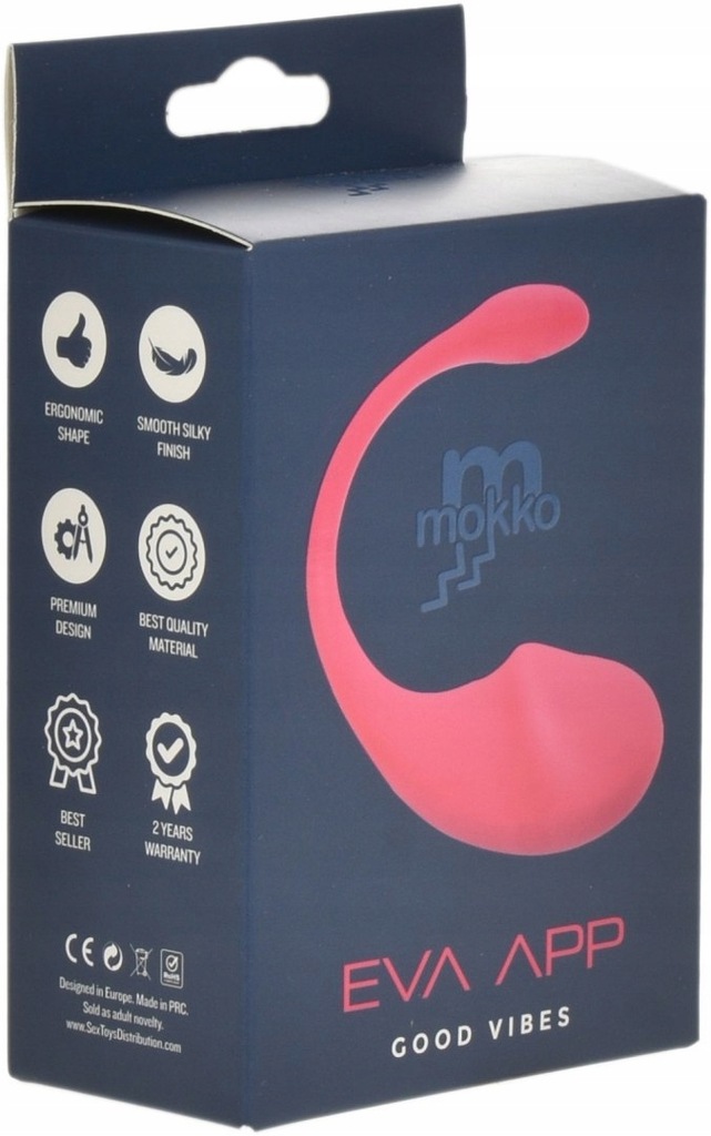 Vibrator Smart Egg Eva Bluetooth Pink 22 cm Mokko - 14031064761 - oficjalne archiwum Allegro