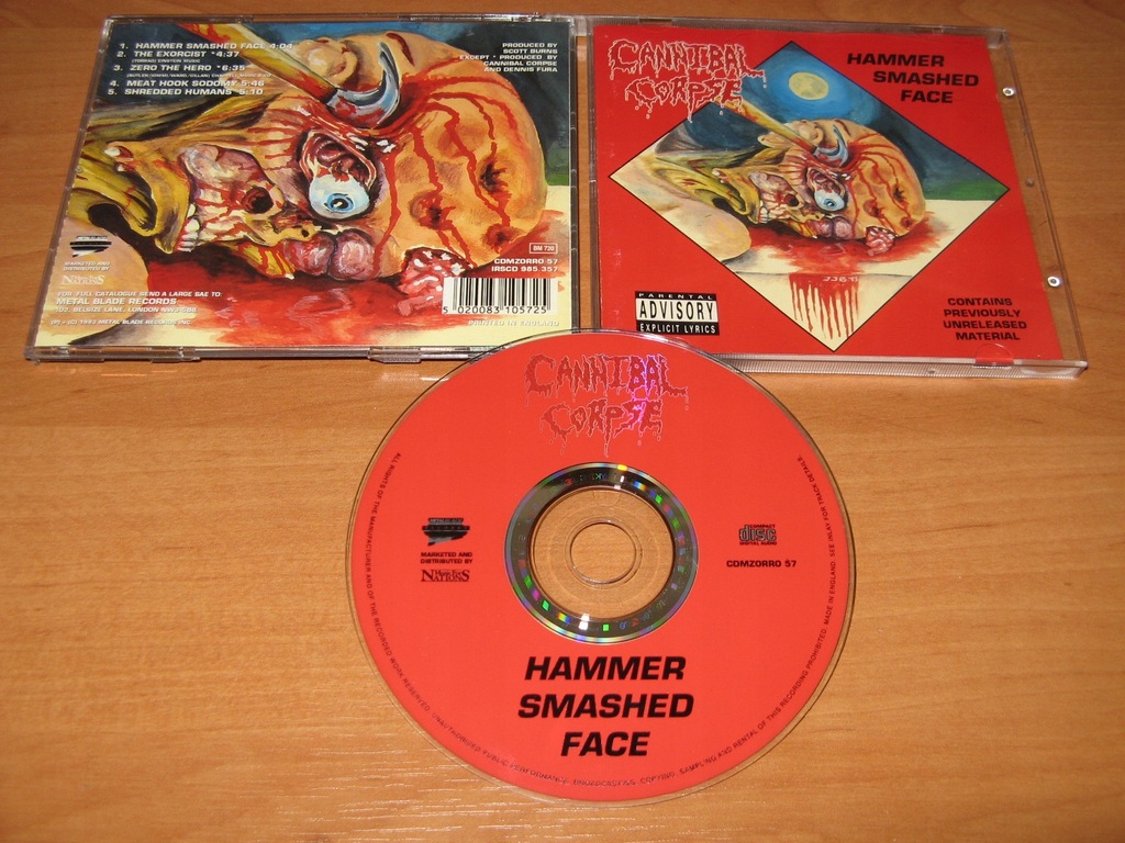 CANNIBAL CORPSE - Hammer Smashed Face - I wyd RARE - 13553923800 - oficjalne archiwum Allegro