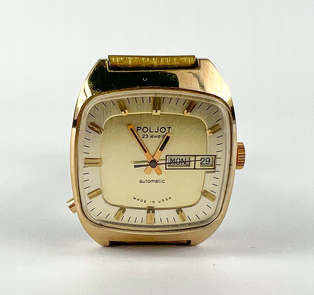 POLJOT AUTOMATIC 23 JEWELS STAL ZŁOCONY ŁADNY - 13403985163 - oficjalne ...