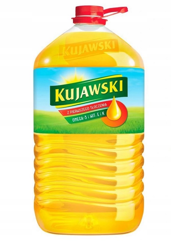 Kujawski Olej rzepakowy z pierwszego tłoczenia 5 l - 11929983608 - oficjalne archiwum Allegro