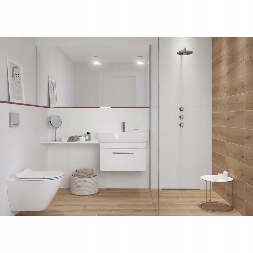 Płytki ścienne łazienkowe Java white 25x75 G.2 - 12349610580 ...