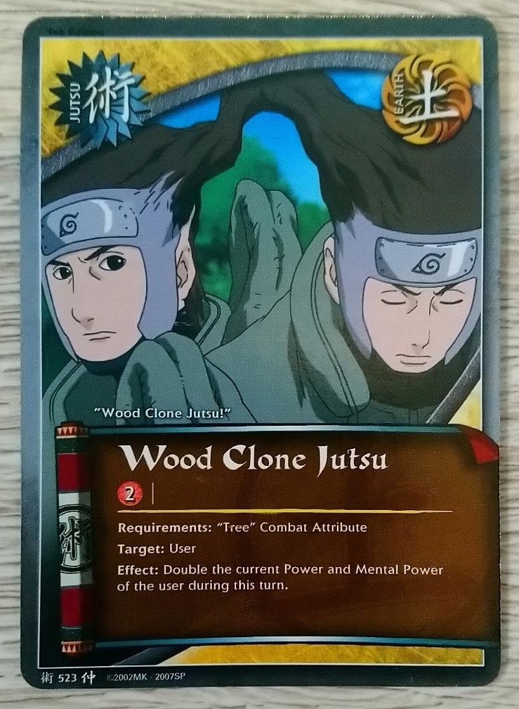 Karta Naruto CCG Jutsu Wood Clone Jutsu - J-523 - 13258701091 ...
