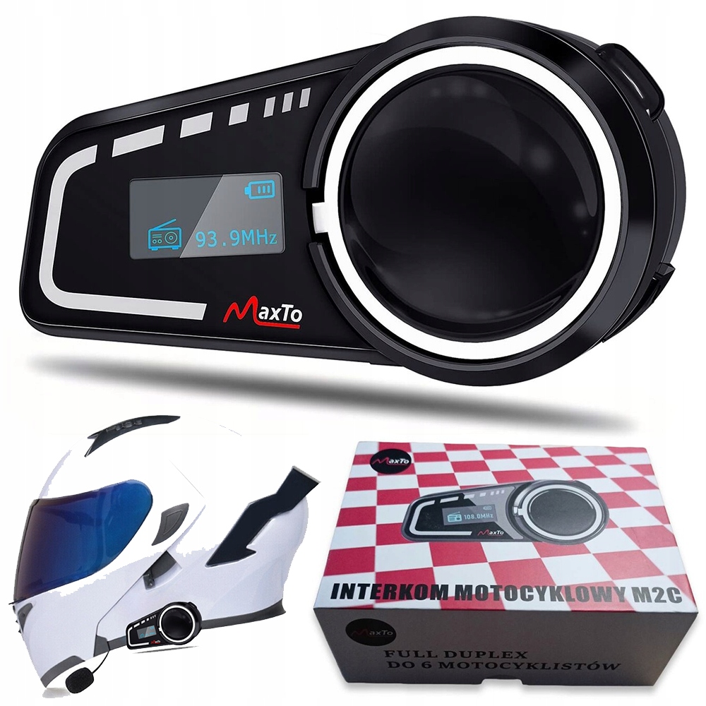 INTERKOM MOTOCYKLWY MaxTo M2C GOLD POLSKI LEKTOR - 13814230979 - oficjalne archiwum Allegro