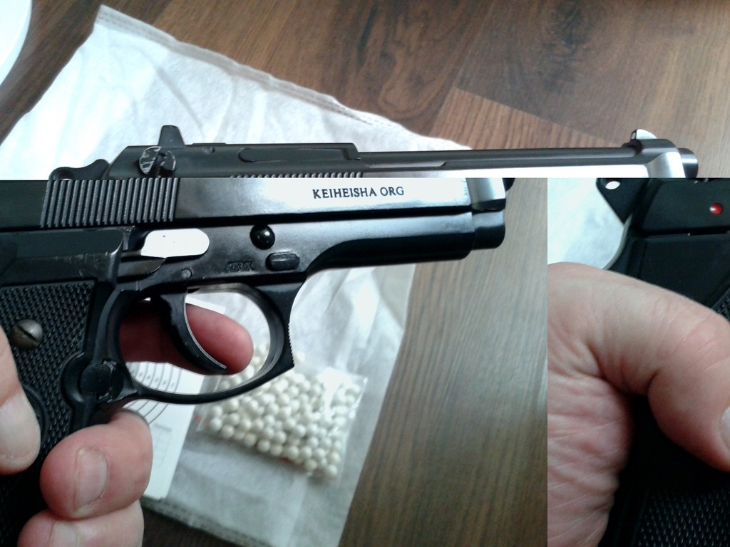 Beretta mod 92F Parabellum Keiheisha Green Gas 6mm - 12573177602 - oficjalne archiwum Allegro