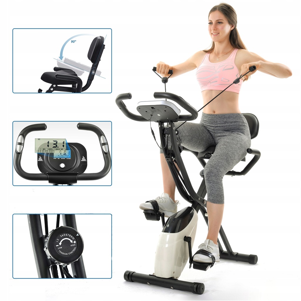 Rowerek Rower Stacjonarny Treningowy Składany LCD - 11288298514 ...