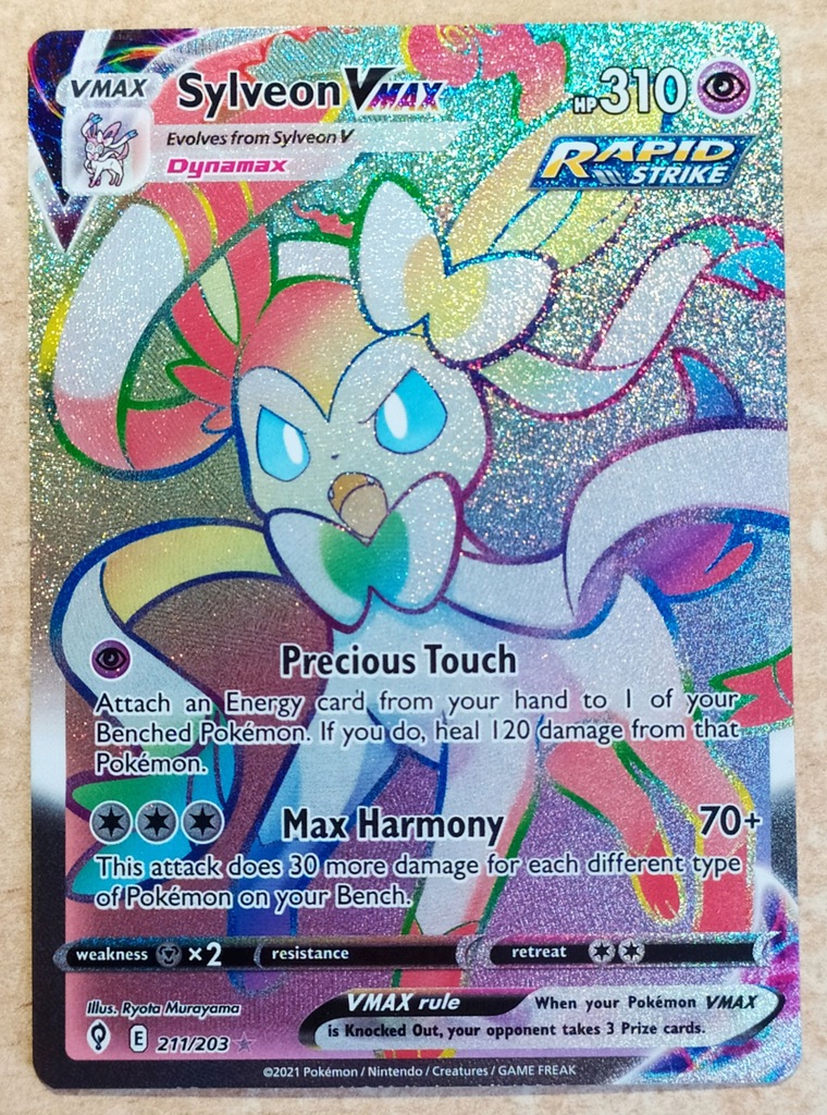 Sylveon VMAX Rainbow Rare (Evolving Skies 211/203) - 12038461001 ...