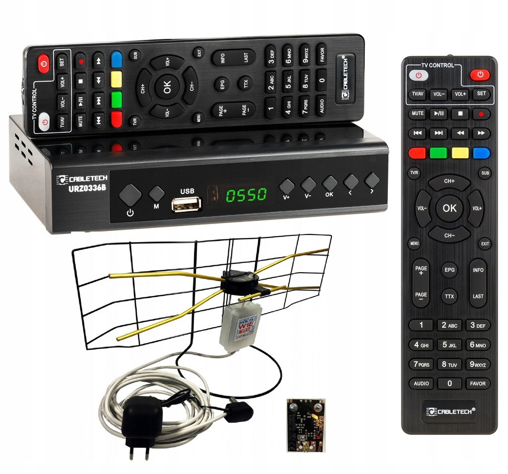 ANTENA POKOJOWA + DEKODER TUNER TV NAZIEMNA DVB-T2 - 11684398357 ...