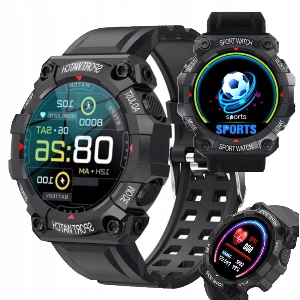 Smartwatch zegarek sportowy męski fit pro MENU PL - 13741388485 ...