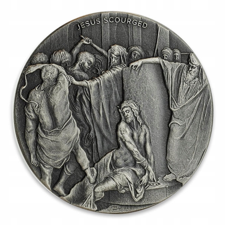 Biblical-Jesus Scourged 2oz Ag 2018 Proof Antiqued - 12602377420 ...