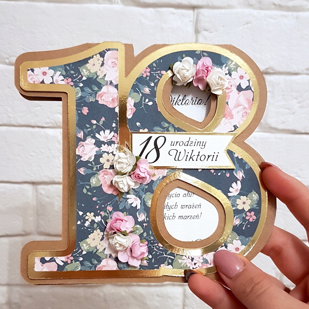 Kartka na 18 urodziny, 18stka, kartka okol. - 10480314993 - oficjalne archiwum Allegro