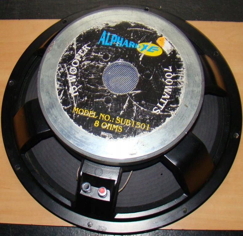 Głośnik 15 cali Alphard SUB1501 W040701 700W 8ohm - 12240793727 ...