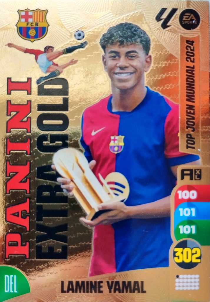 LA LIGA 2024-25 2025 RARE PANINI EXTRA GOLD LAMINE YAMAL FC BARCELONA ...