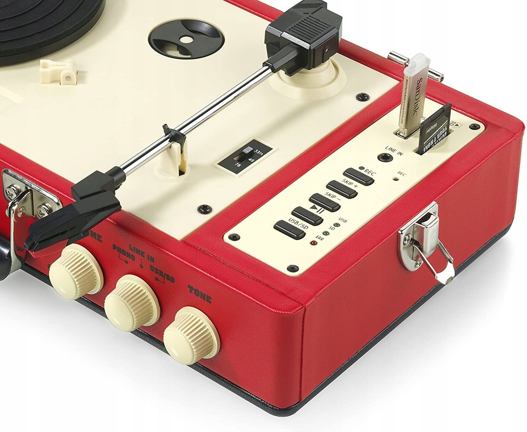 Купить Проигрыватель USB SD RICATECH RTT98 с ВИНТАЖНОЙ КРАСНОЙ СДЕЛКОЙ!: отзывы, фото и ...