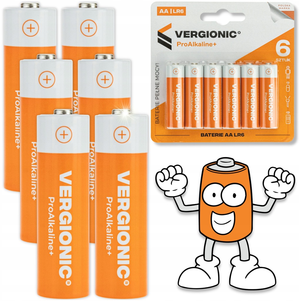 BATERIA BATERIE ALKALICZNE AA LR6 R6 1,5V ZESTAW - 13961477195 ...