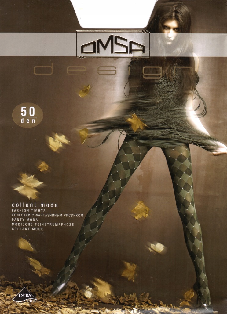 Rajstopy OMSA POKER romby w 2 kolorach, super cena - 10188692263 - oficjalne archiwum Allegro