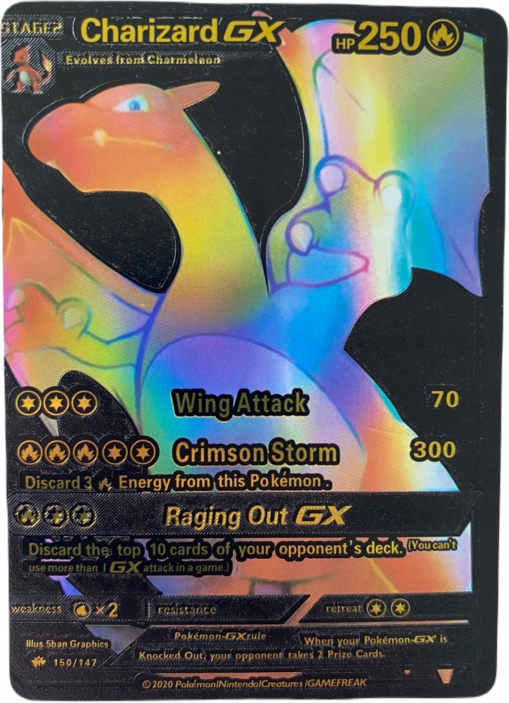 Czarna Karta Charizard GX - 13549742582 - oficjalne archiwum Allegro