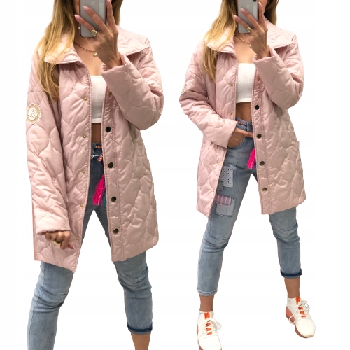 KURTKA PIKOWANA POLWAR DŁUGA NEW ___ róż 38 - 12013760452 - oficjalne ...