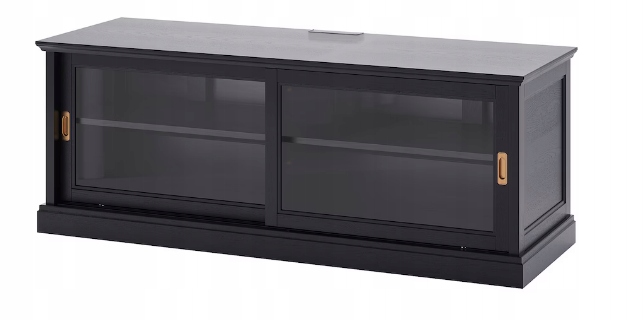 IKEA MALSJO Ława TV ,czarna bejca 160x48x59 cm - 12128966283 ...
