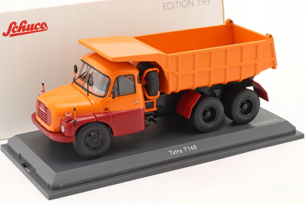SCHUCO TATRA T148 1969-82 Wywrotka Pomarańcz. 1:43 - 13335317401 ...