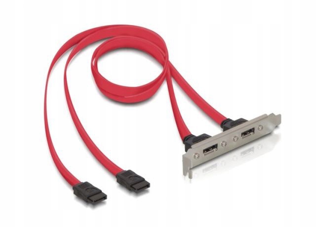 Adapter 2 x SATA 2 x e-SATA gniazdo na śledziu - 12411996491 ...