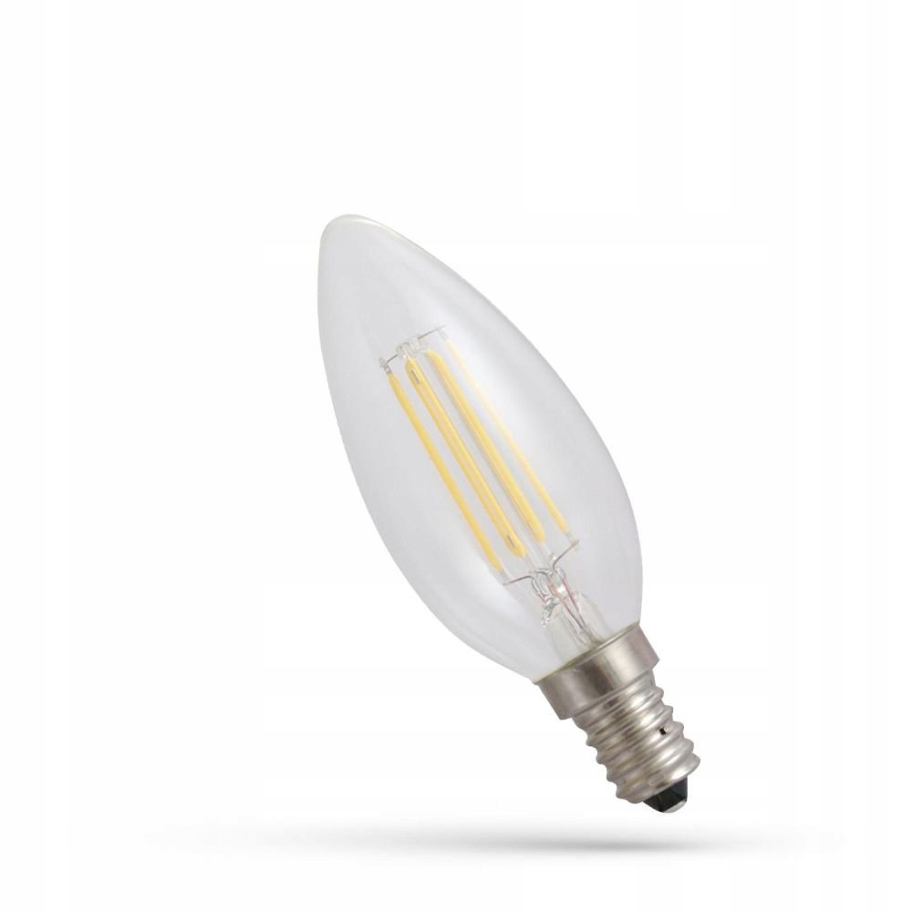 Żarówka LED świecowa przezroczysta E14 6W COG NW - 10188804844 ...