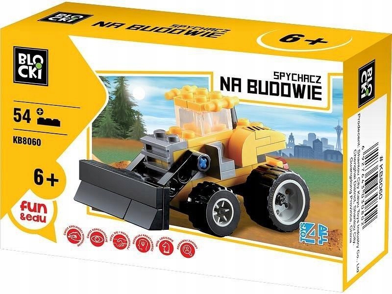 BLOCKI Klocki Na Budowie Spychacz dla DZIECI - 13421095433 - oficjalne ...