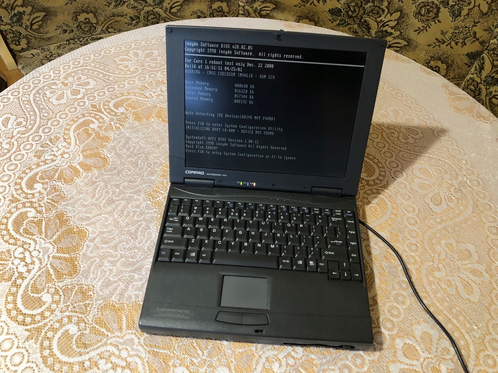 Zabytkowy Compaq Notebook 100 AMD 475MHz Odpala ! - 13215122035 ...