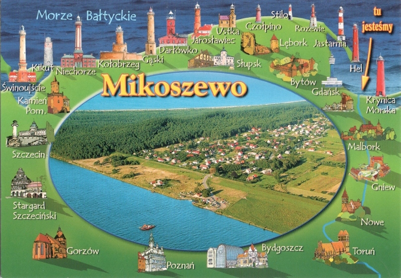 MIKOSZEWO - CENTRUM + LATARNIA - MAPA POLSKI 2010 - 12850713125 - oficjalne archiwum Allegro