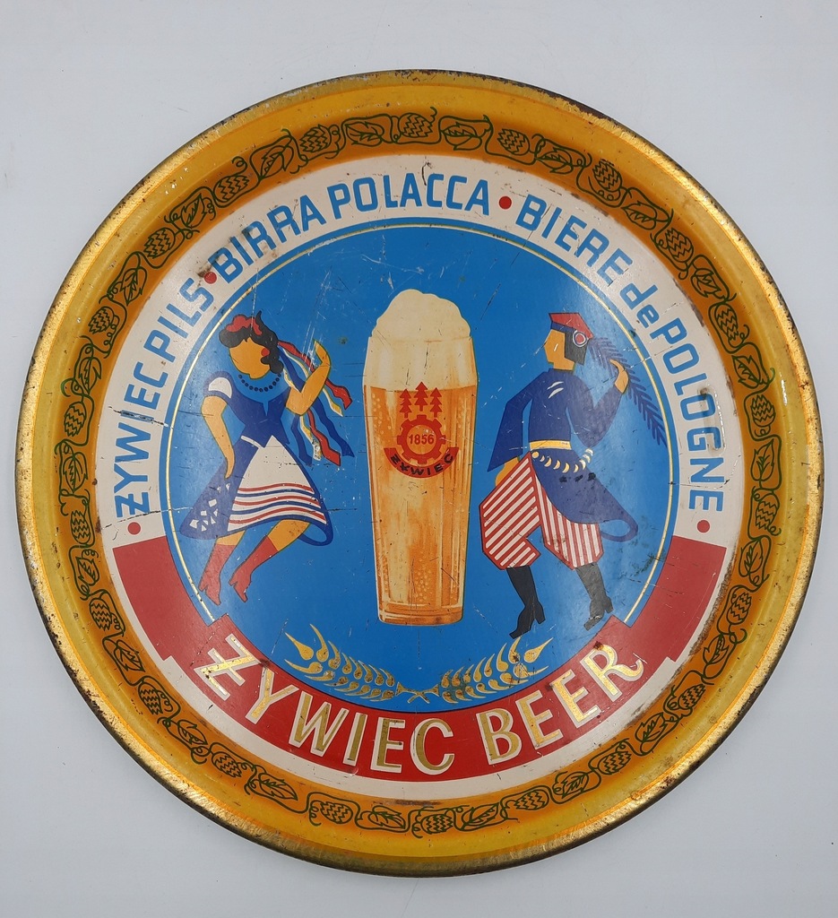 Żywiec Beer PIWO - Tacka blaszana reklama PRL - 11665480921 - oficjalne archiwum Allegro