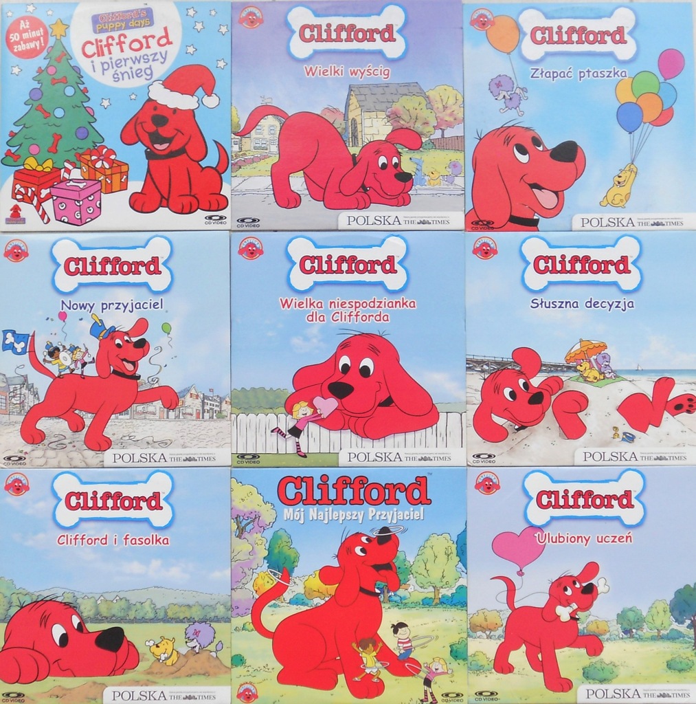 CLIFFORD - komplet 9 płyt VCD - 7506073124 - oficjalne archiwum Allegro