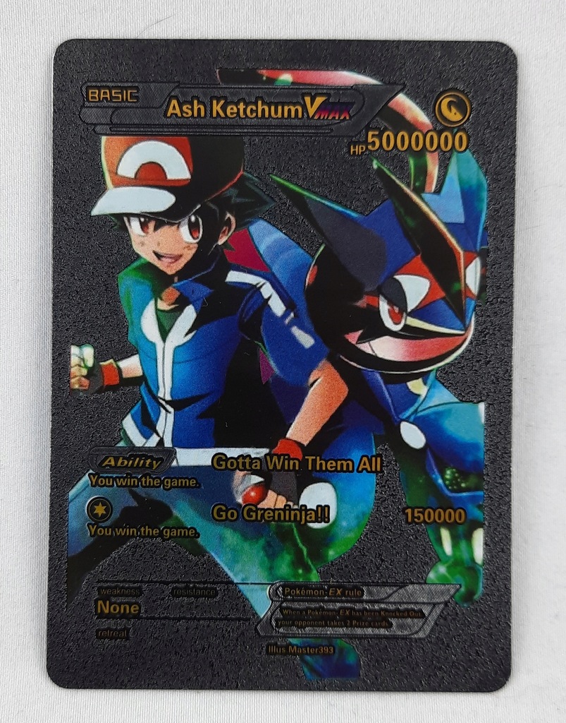 CZARNA karta Pokemon ASH KETCHUM WYSOKIE HP - 13453104773 - oficjalne ...