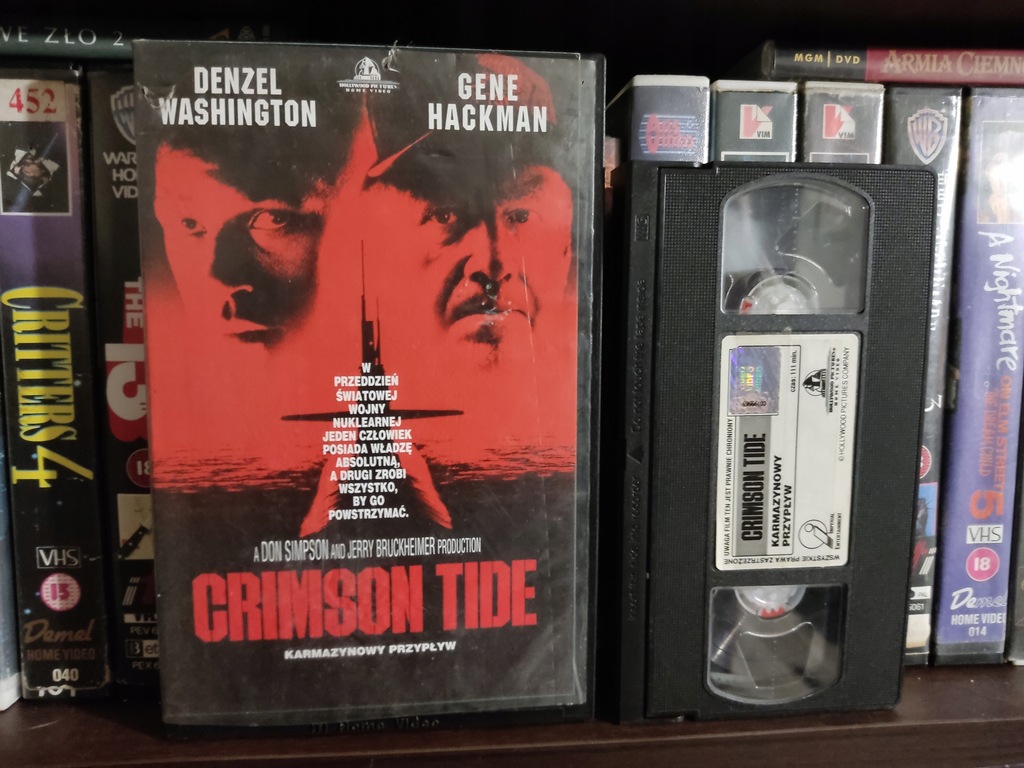 KARMAZYNOWY PRZYPŁYW # DENZEL WASHINGTON # kaseta VHS - 15201178254 - oficjalne archiwum Allegro