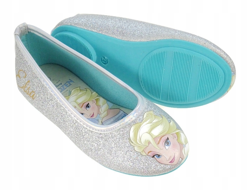 Baleriny brokatowe FROZEN ELSA 7259 srebrne 25 - 13286674988 ...