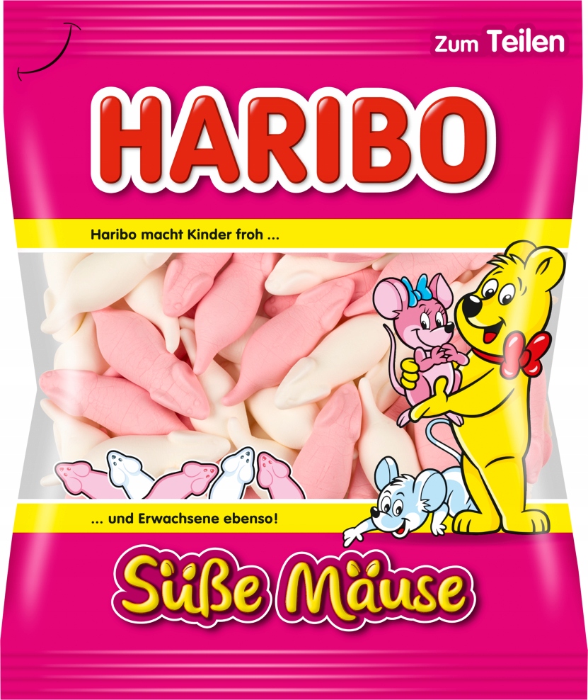 Haribo Susse Mouse myszki pianki cukrowe 200g - 10810605814 - oficjalne ...