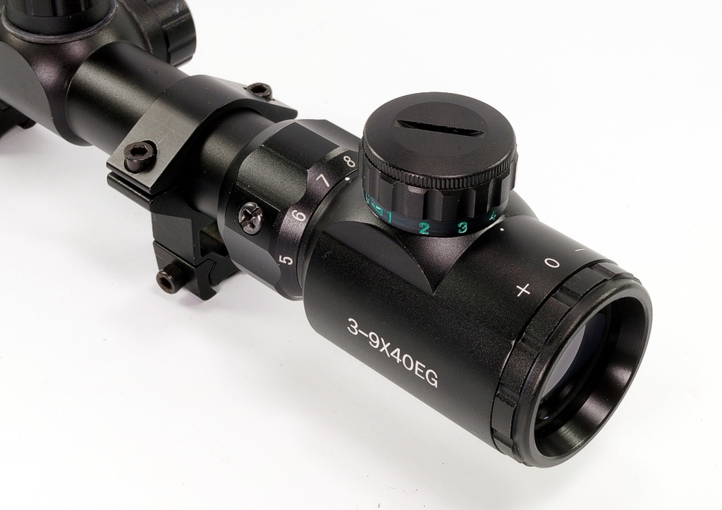 LUNETA CELOWNICZA 3-9x40 ZOOM MONTAŻ PODŚWIETLANA - 7495070559 - oficjalne archiwum Allegro