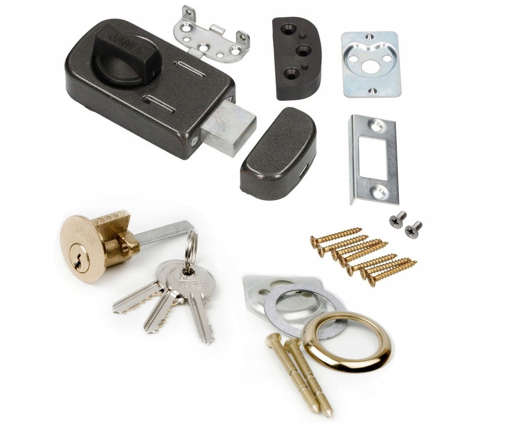 ZAMEK NAWIERZCHNIOWY JANIA + WKŁADKĄ ŁUCZNIK DRZWI - 10614504102 - oficjalne archiwum Allegro