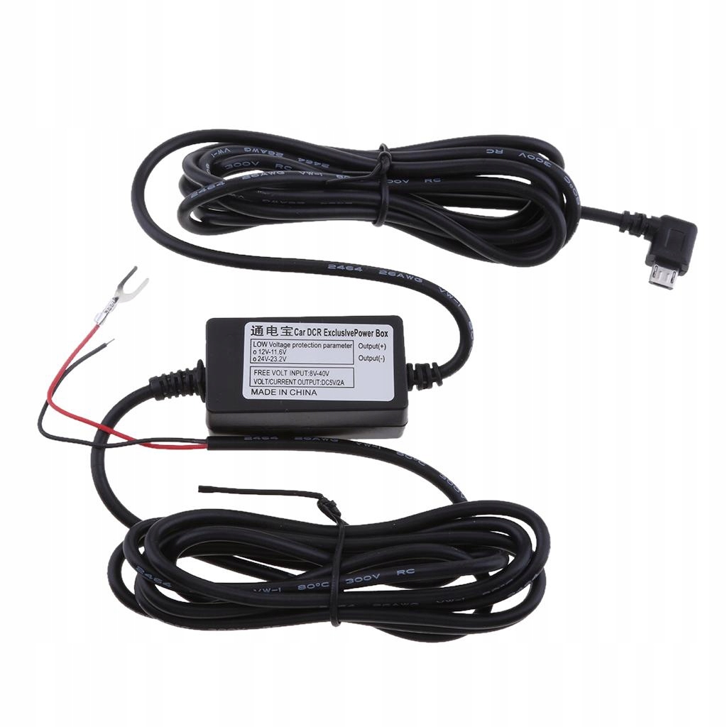 Hard Wire Power Adapter 12v to 5v Cord Cable Micro USB For Car GPS DVR ...