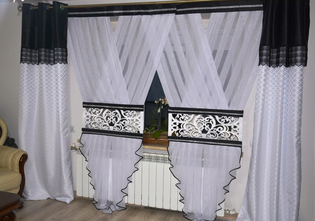 firany v-ka v-ki panel ekran zasłony koraliki ażur - 12643004182 - oficjalne archiwum Allegro