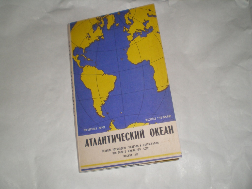 Ocean Atlantycki - mapa z 1978 - 12912440351 - oficjalne archiwum Allegro
