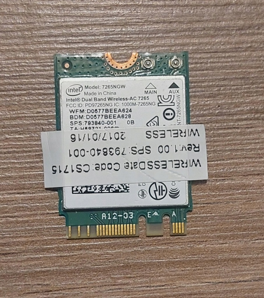 Karta WLAN Intel AC 7265 SPS:793840-001 - 12886214504 - oficjalne ...