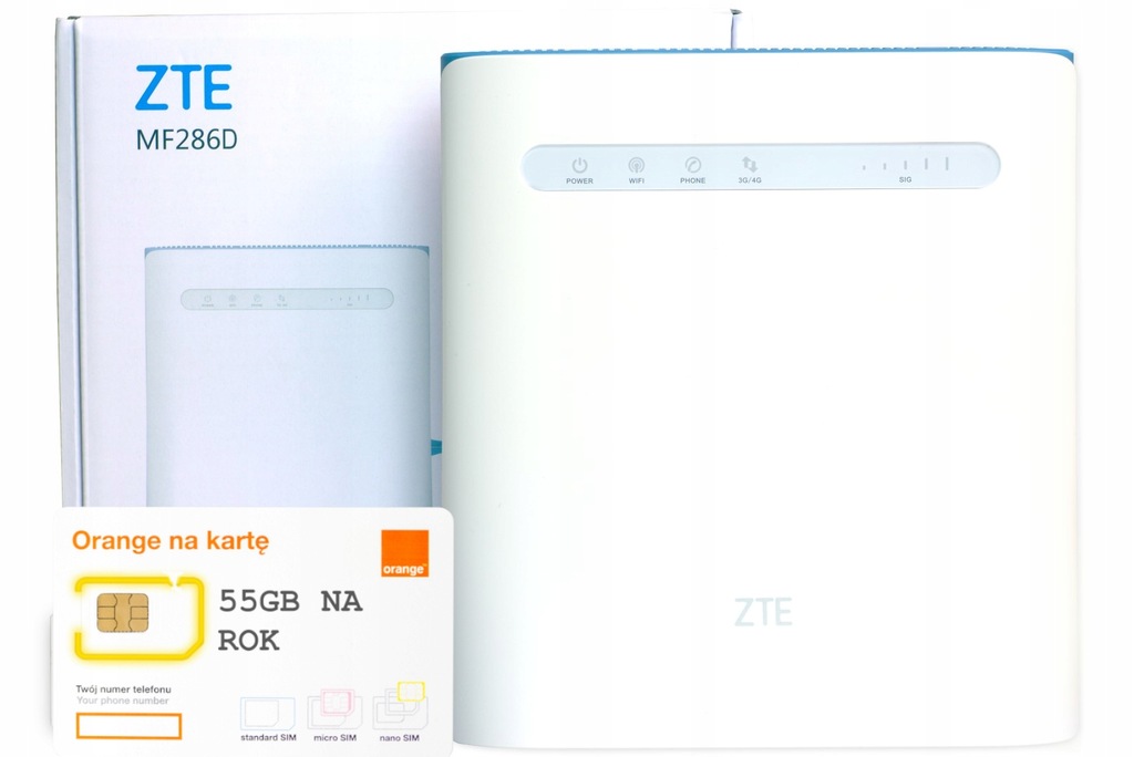 Router Ruter WIFI 4G LTE + karta SIM Orange 55 GB - 13469176969 ...